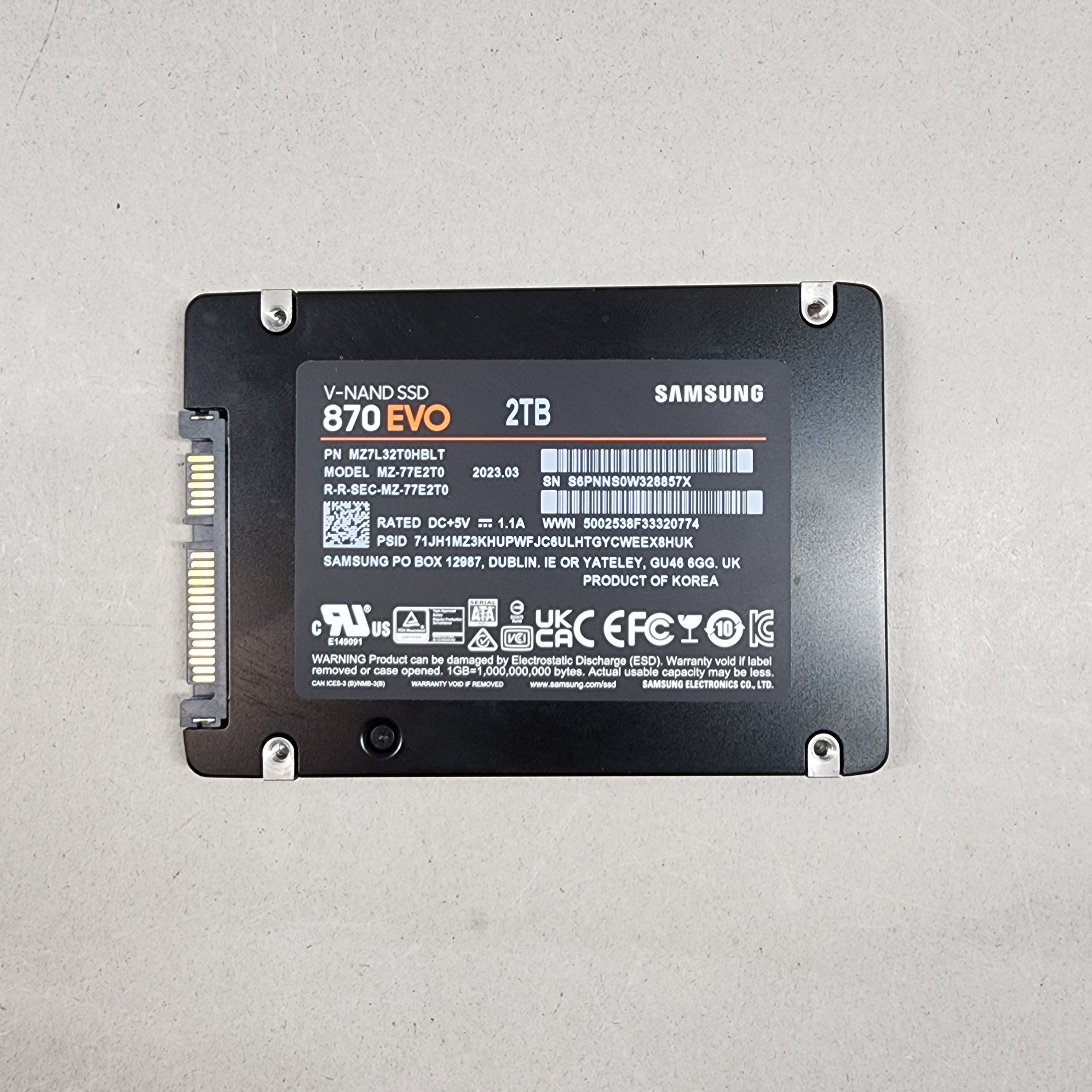 Samsung 2.5" 870 EVO 2TB eSATA III 6Gbps SSD MZ-77E2T0 – PayMore West Allis